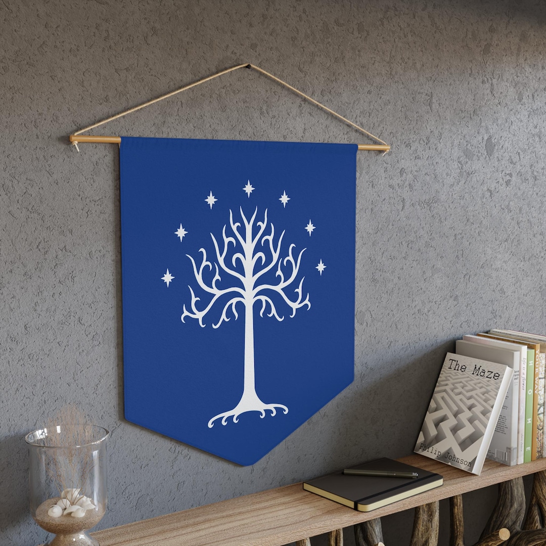 White Tree of Gondor Narsil Pennant Flag Room Dorm Decoration LOTR ...