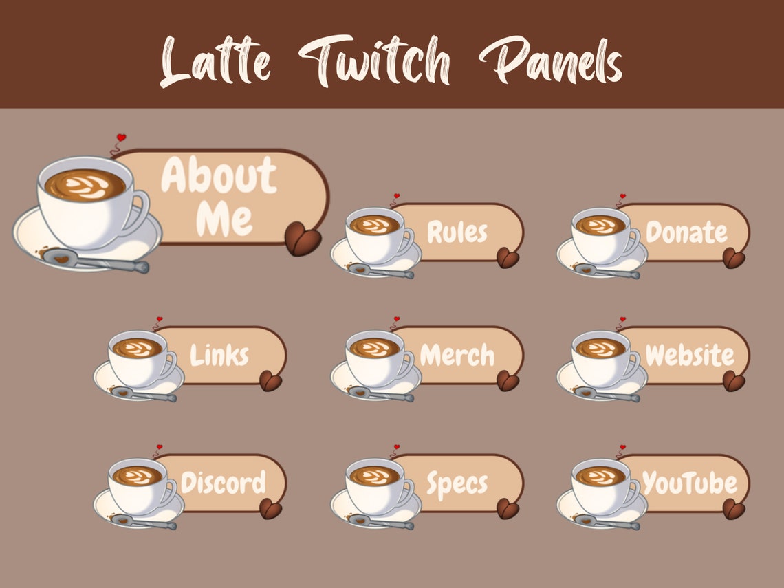 Coffee Twitch Panels | Coffee Panels | Coffee Twitch Theme | Coffee ...
