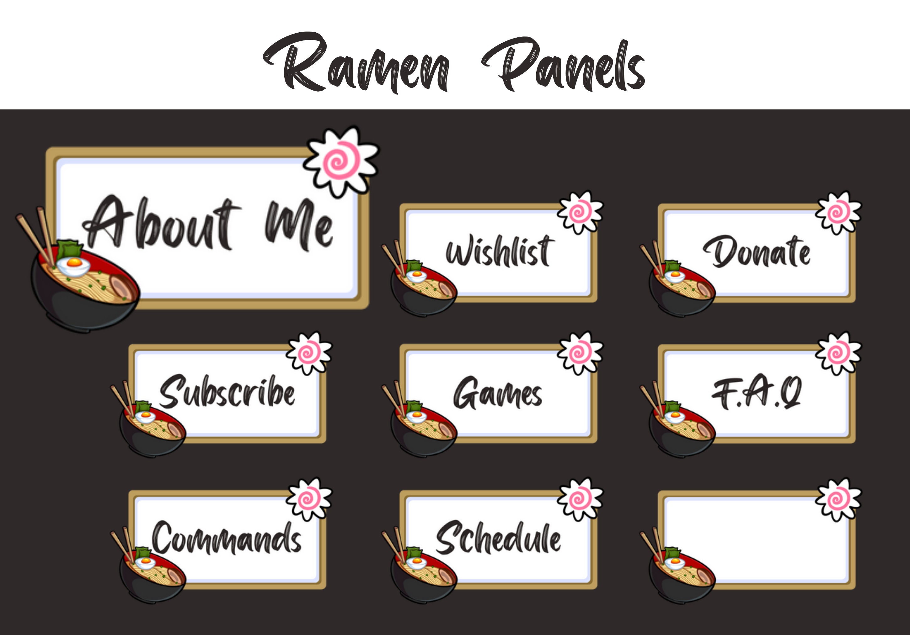 Ramen Twitch Panels | Ramen Panels | Ramen Twitch Theme | Ramen Twitch ...