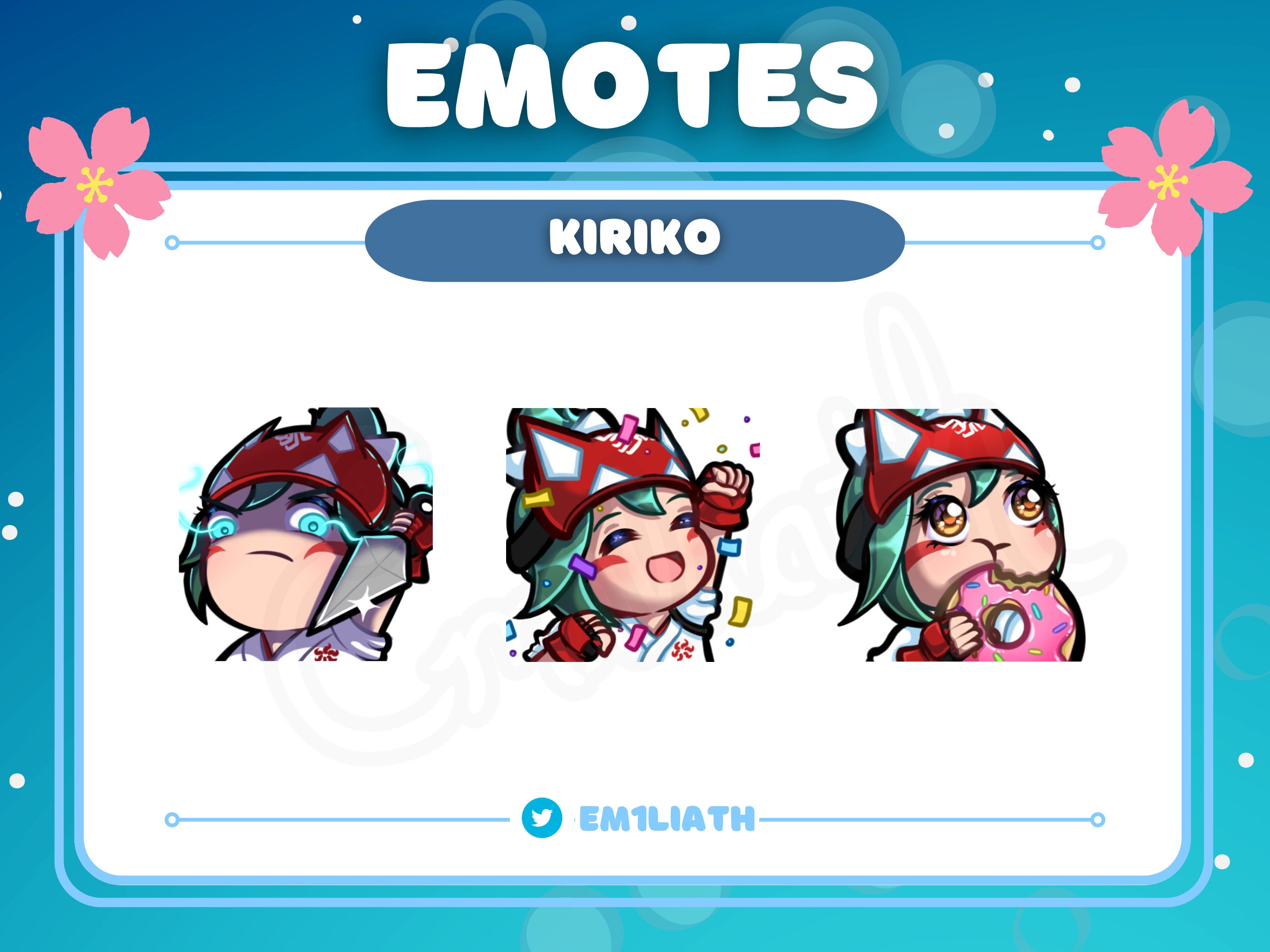 Overwatch Twitch Emotes Kiriko Overwtach Emotes Fox Girl - Etsy Ireland
