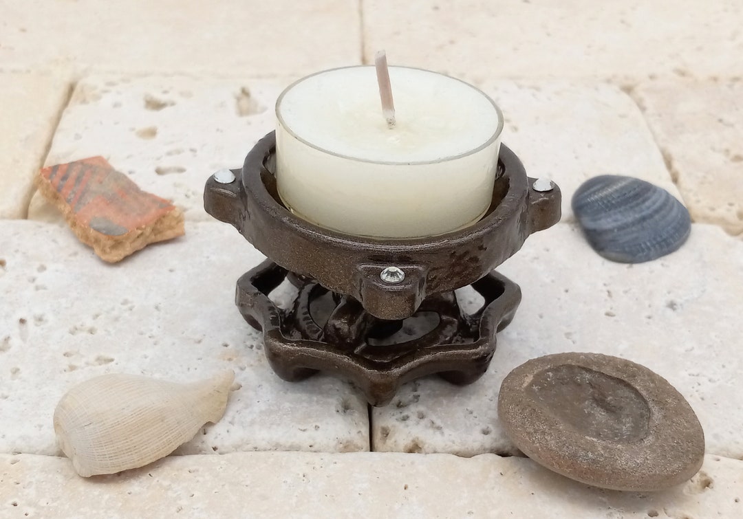 Unique Tea Light Candle Holder, Handmade Home Decor, Upcycled Faucet ...