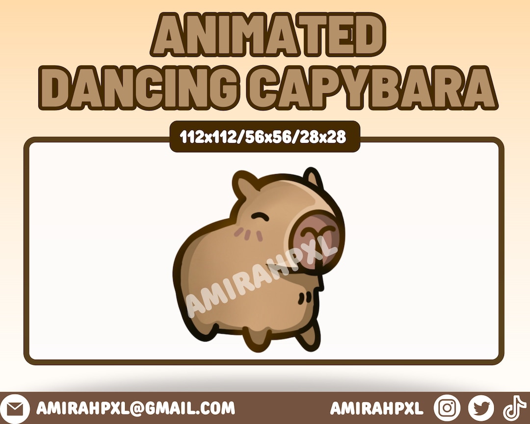 Dancing Capybara Animated Emote/cappy Emotes/cute Emotes/chibi Emotes ...