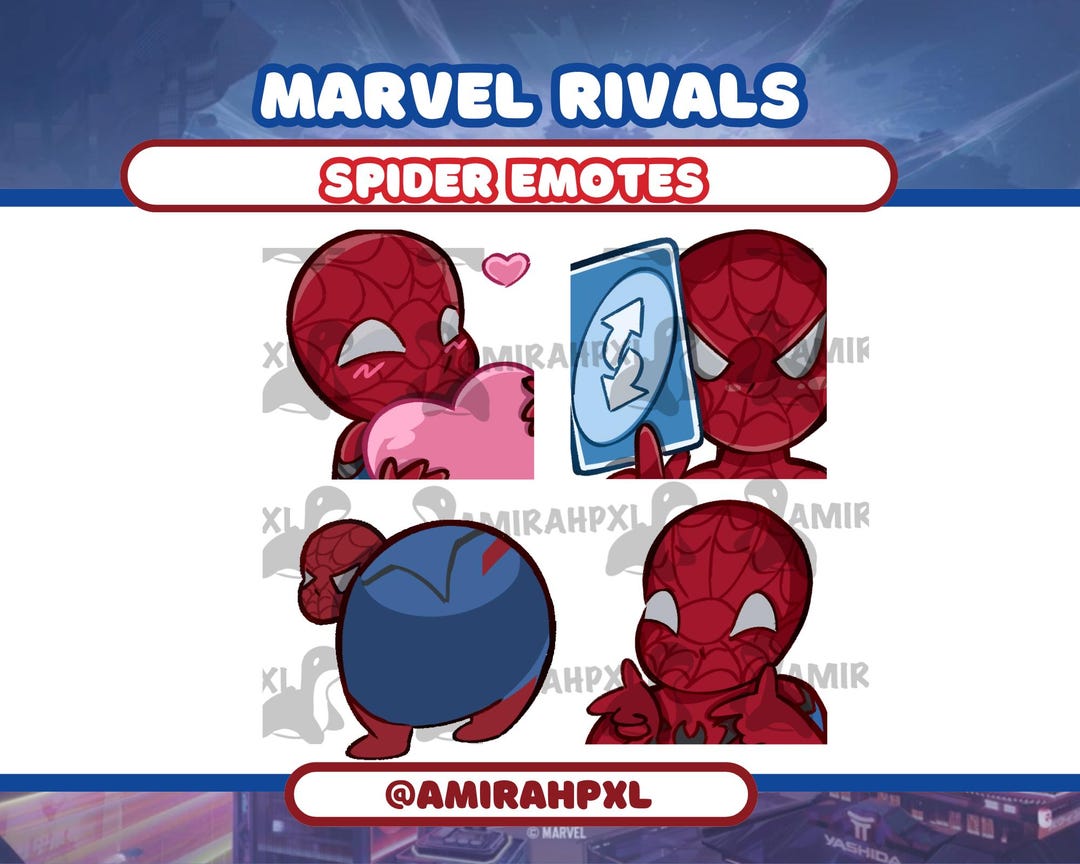 Marvel Spider Emotes/spider Emote/marvel Rivals/ Marvel Emotes/stream ...