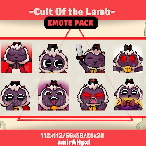 Cult of the Lamb Animated Emote for Twitch/discord Discord - Etsy UK