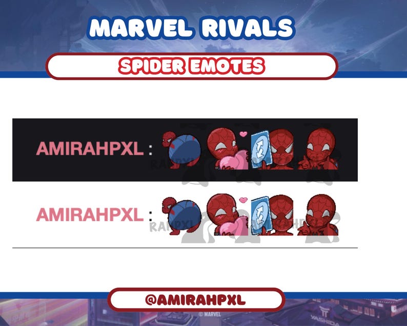 Marvel Spider Emotes/spider Emote/marvel Rivals/ Marvel Emotes/stream ...