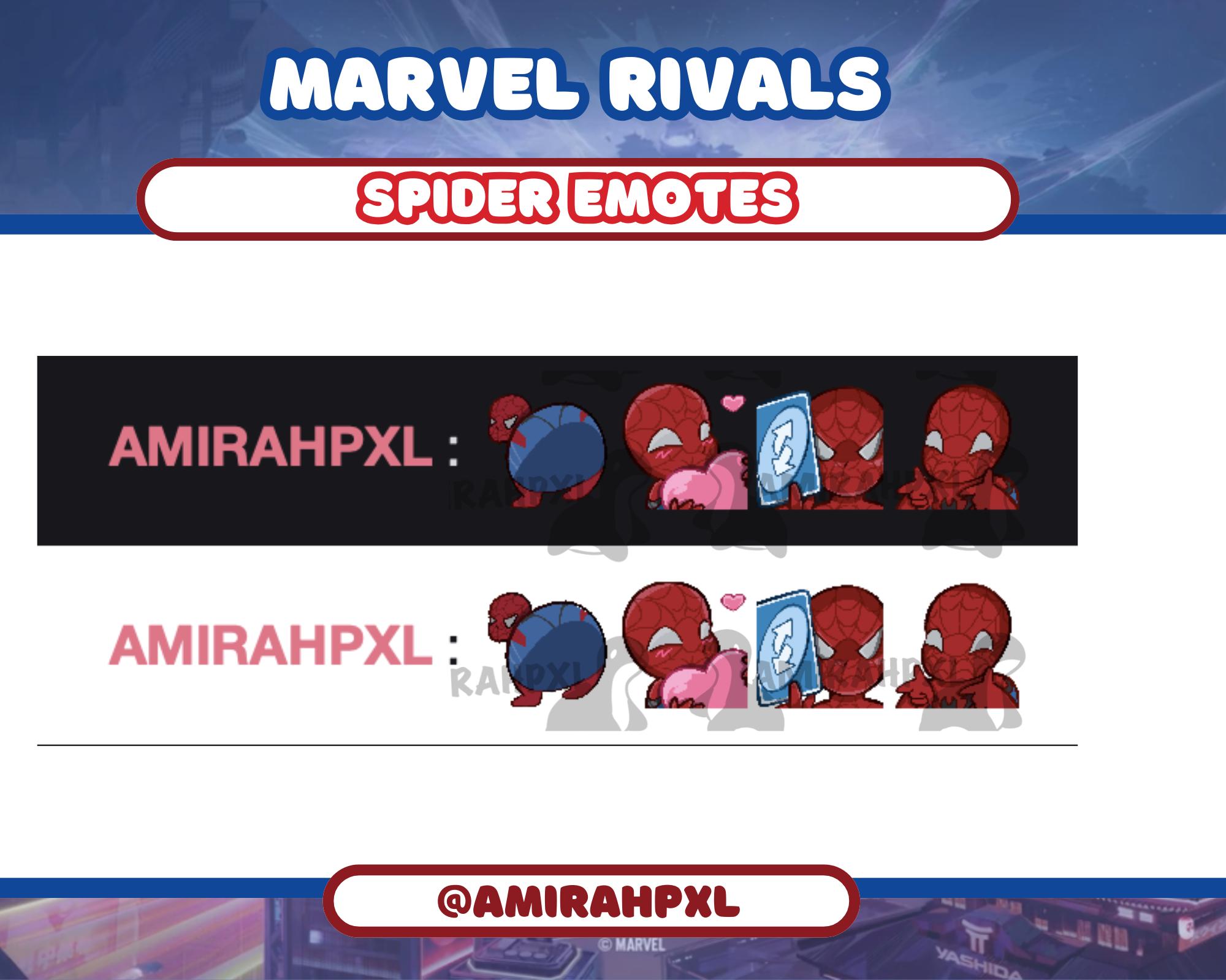 Marvel Spider Emotes/spider Emote/marvel Rivals/ Marvel Emotes/stream ...
