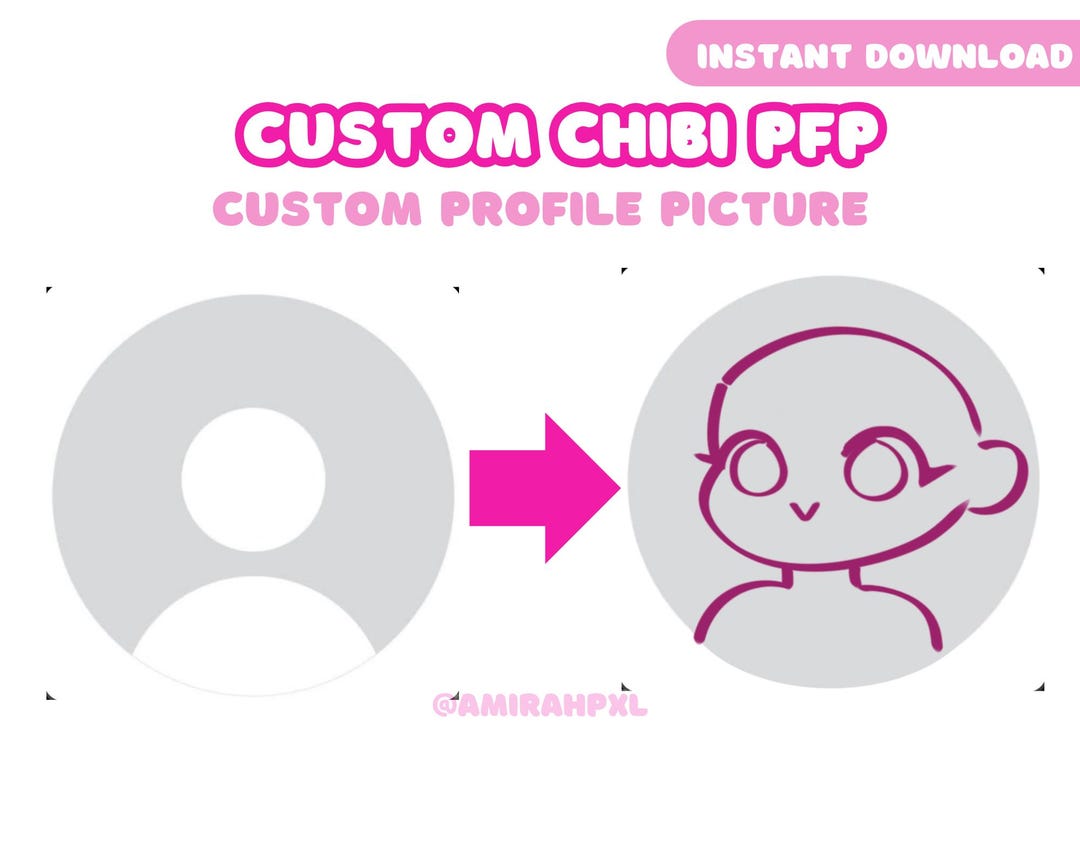 Custom CHIBI Pfp/cute Chili Custom/profile Chibi Picture/tiktok Pfp ...