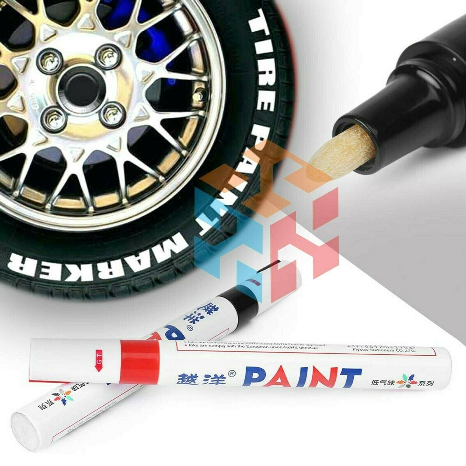 6x White Paint Pen Marker Waterproof Permanent Car Tire Lettering ...