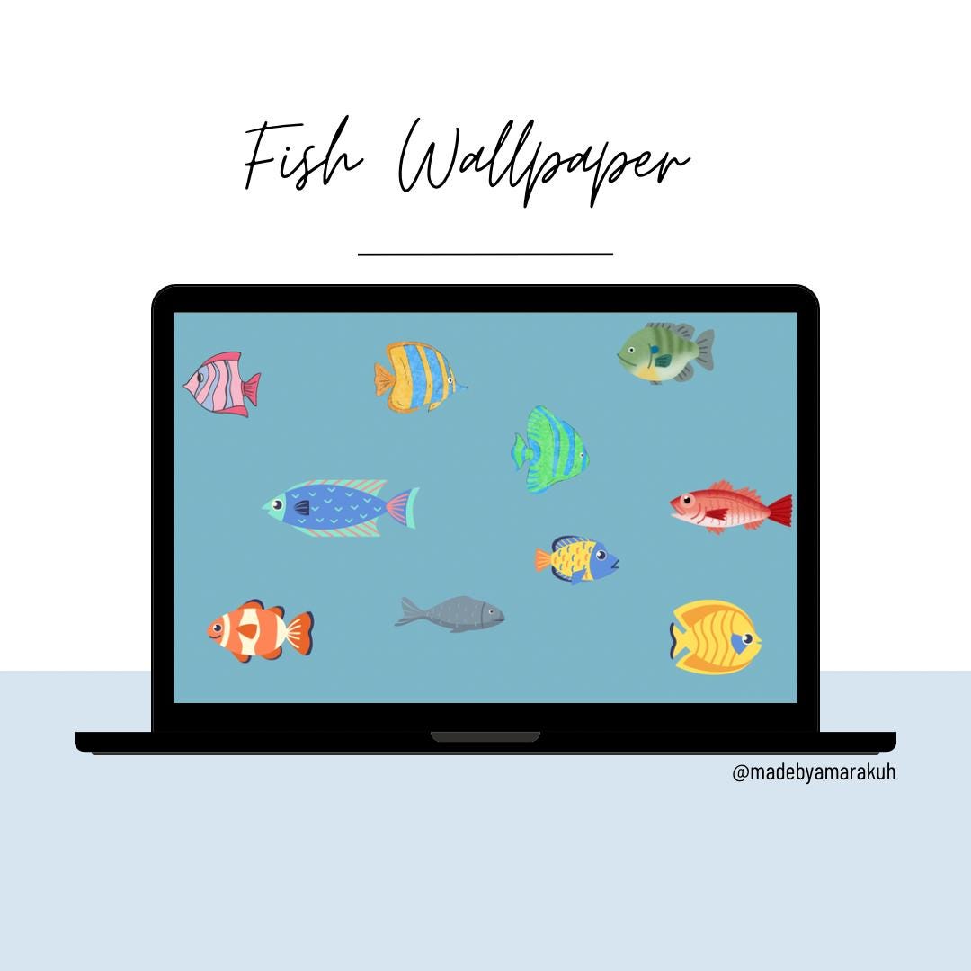 Underwater Fish Wallpaper: Marine Ocean Laptop Screensaver (digital ...
