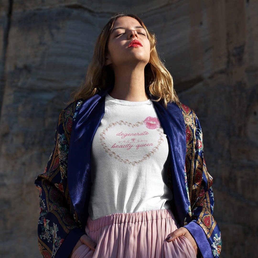 Coquette Aesthetic Clothing, Femininecore Dollcore Tee, Pink Pastel ...