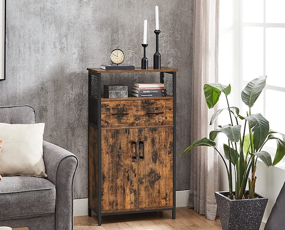 Rustic Pantry Cabinet Top Storage Cabinet for Kitchen With - Etsy