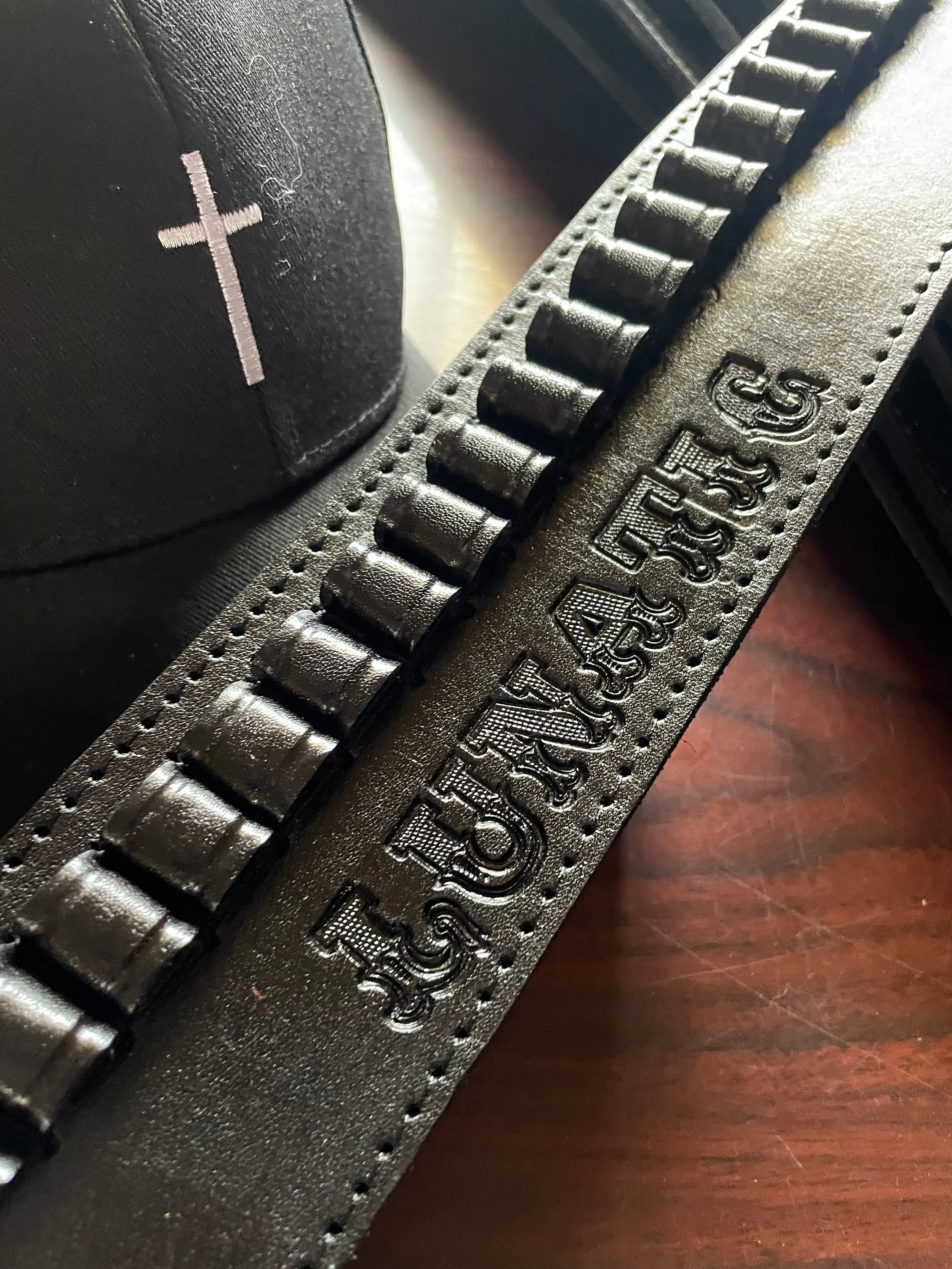 Western Gun Holster Rig Tooled. Black Custom Order Size: 32 50 and .22 ...