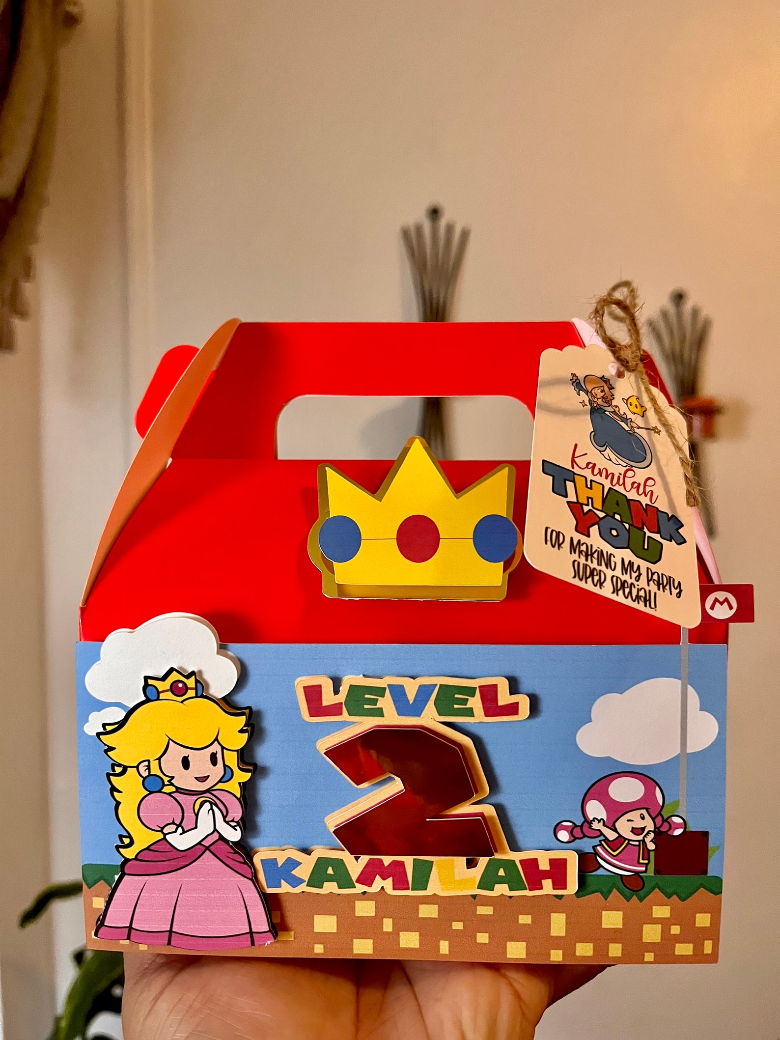 3D Super Mario Brothers Party Favor Box: Custom Goodie Treat Box - Etsy