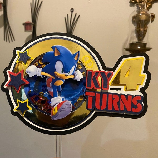 Sonic Cake Topper Shaker Svg - Etsy