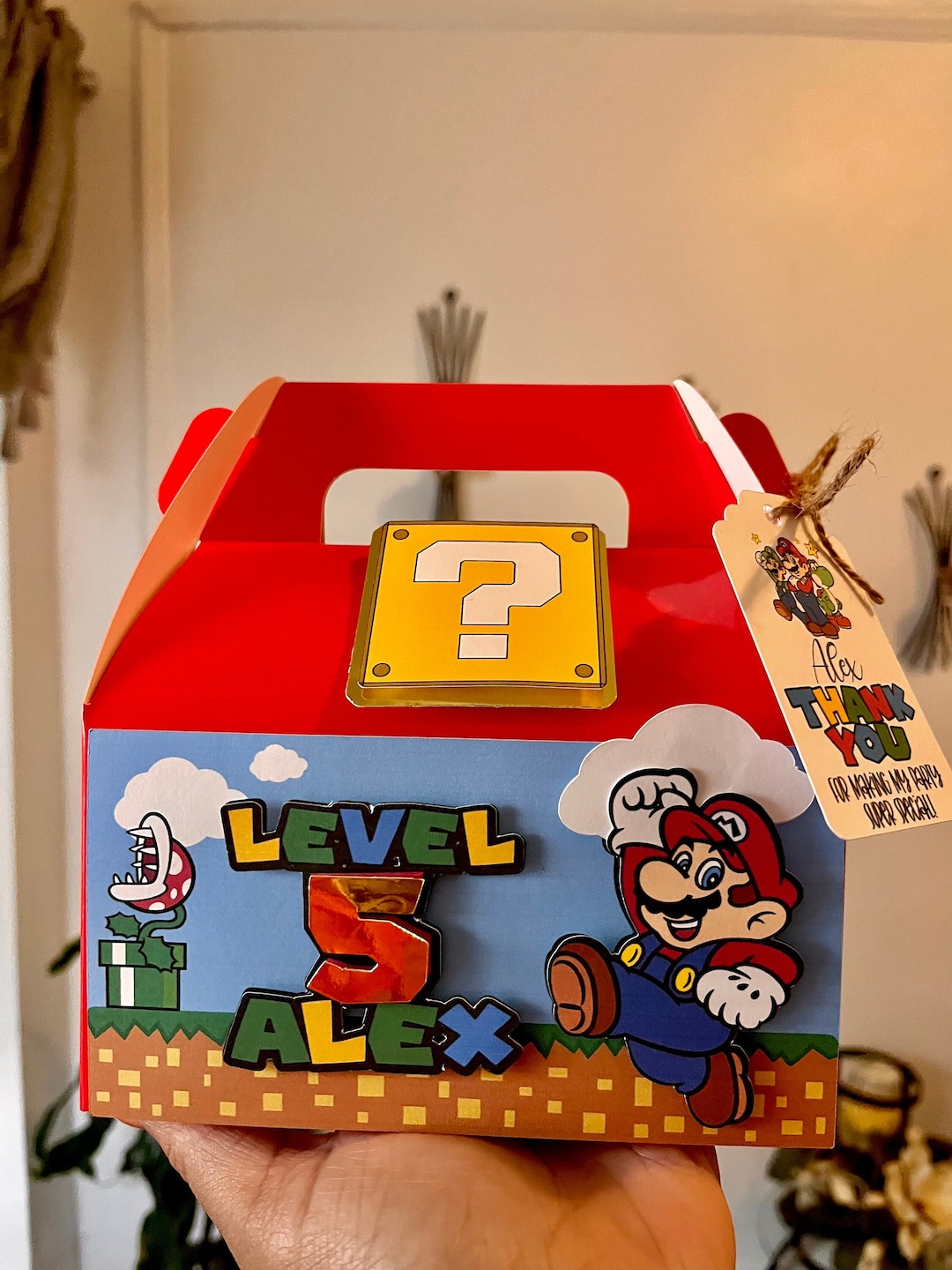 Custom Made 3D Super Mario Brothers Party Favors Goble Box / Goodie ...