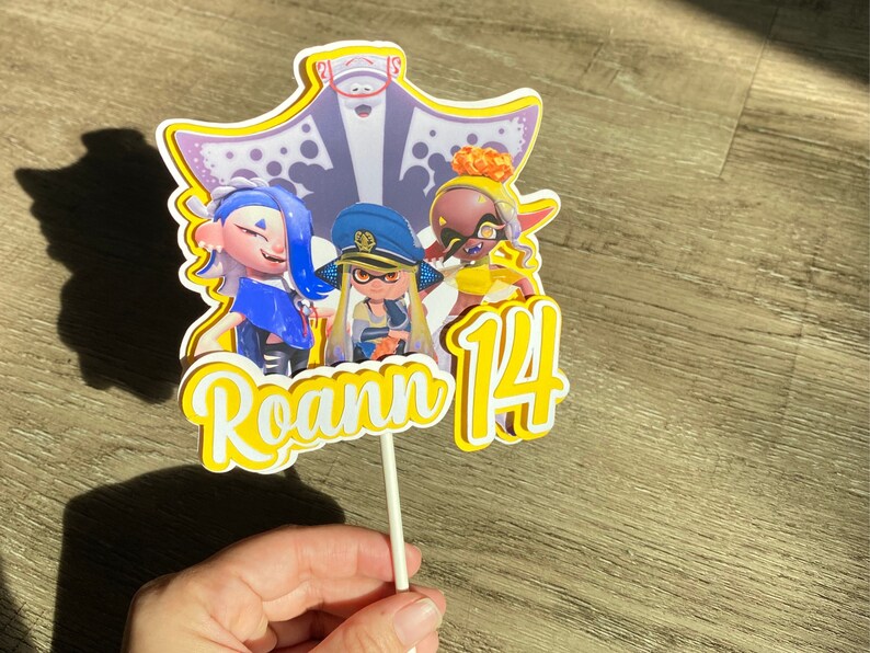Personalized Splatoon 3 3dcake Topper, Agent 3, Big Man, Shiver, Frye ...