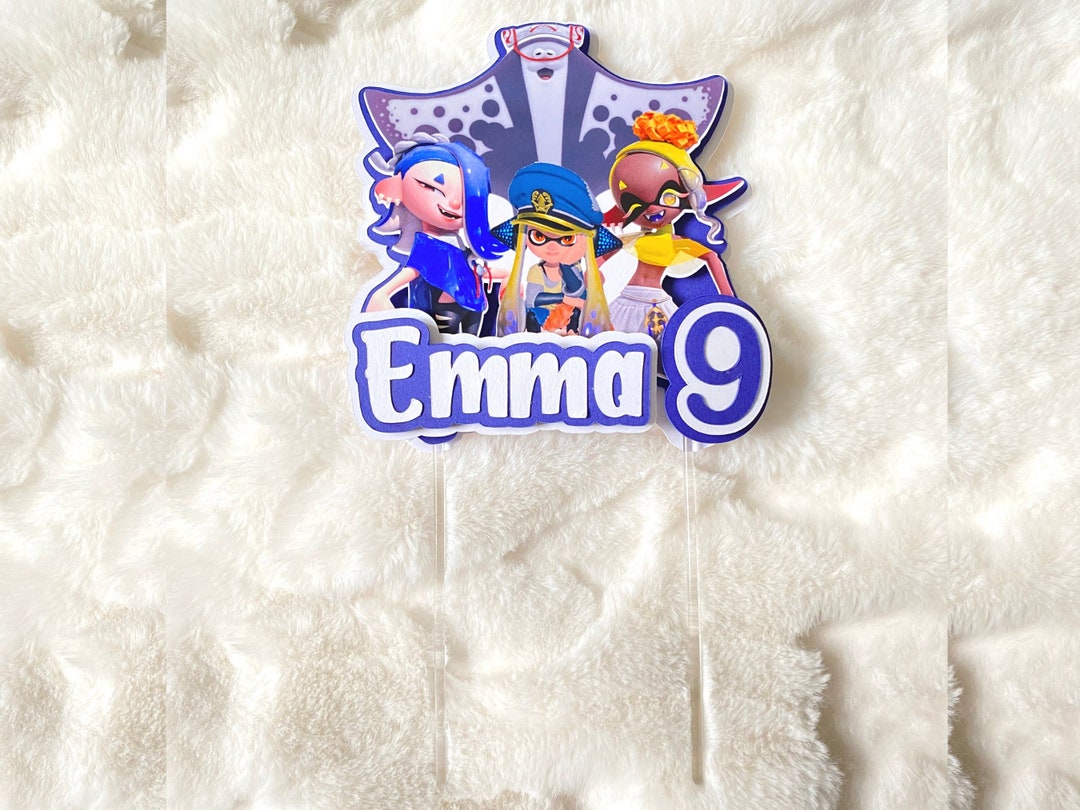 Personalized Splatoon 3 3dcake Topper, Agent 3, Big Man, Shiver, Frye ...
