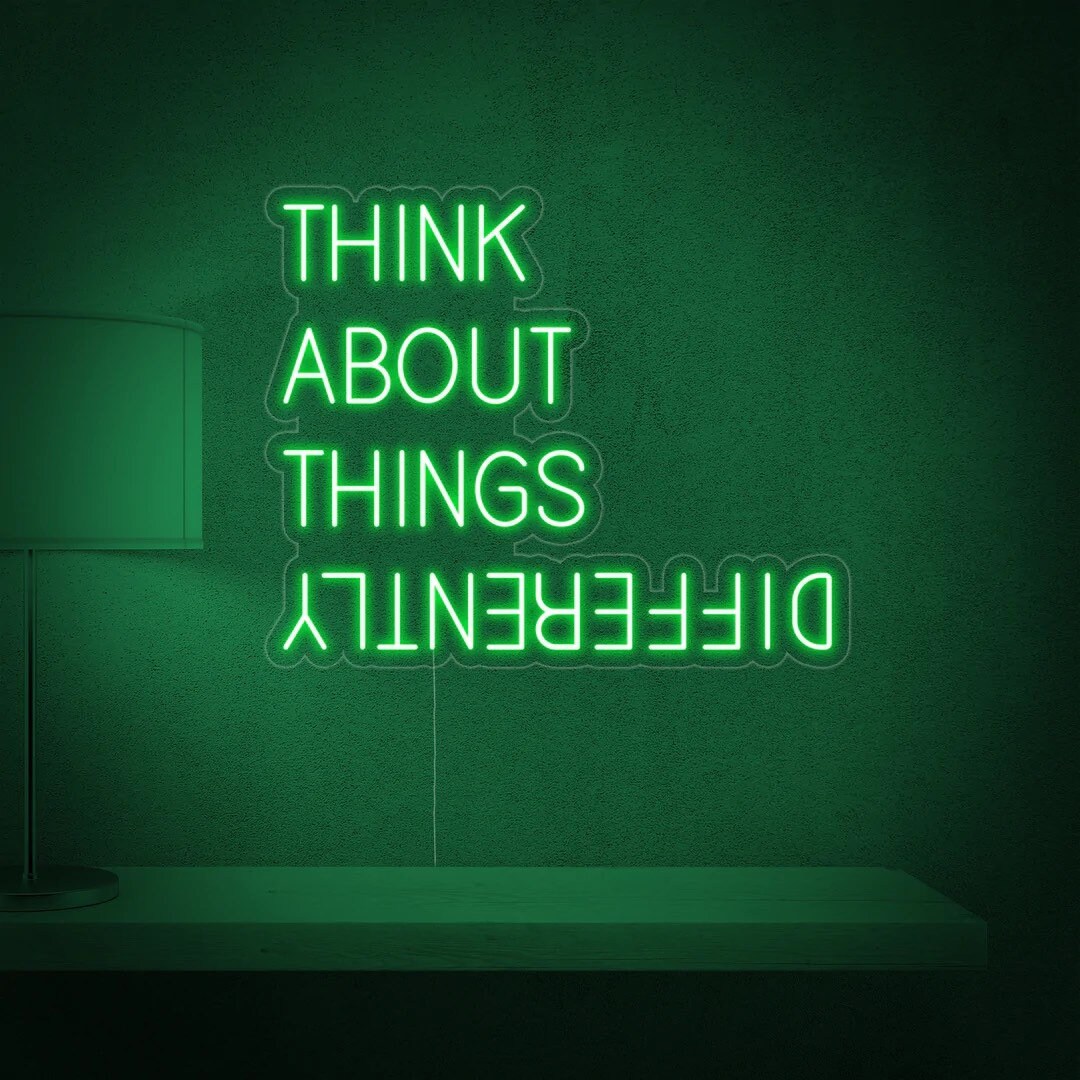 Think About Things Differently Neon Sign Aesthetic LED Sign - Etsy