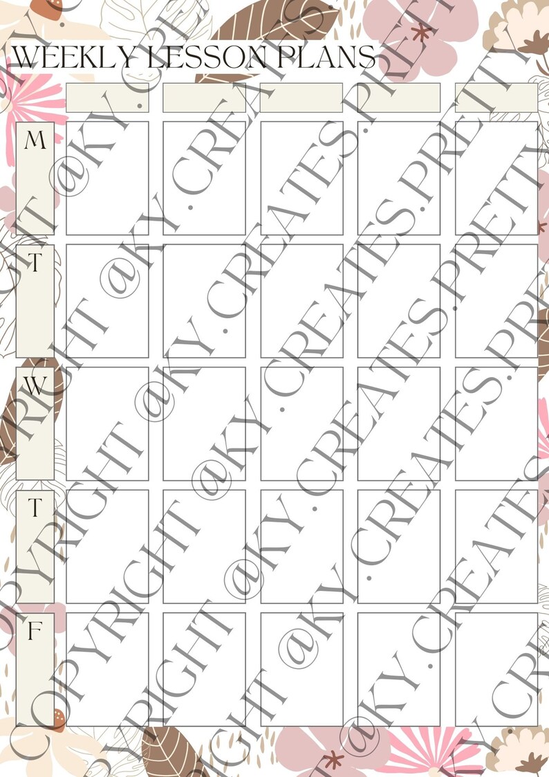 2023/24 Digital Monthly Calendar + Weekly Lesson Planner - Pink Boho ...