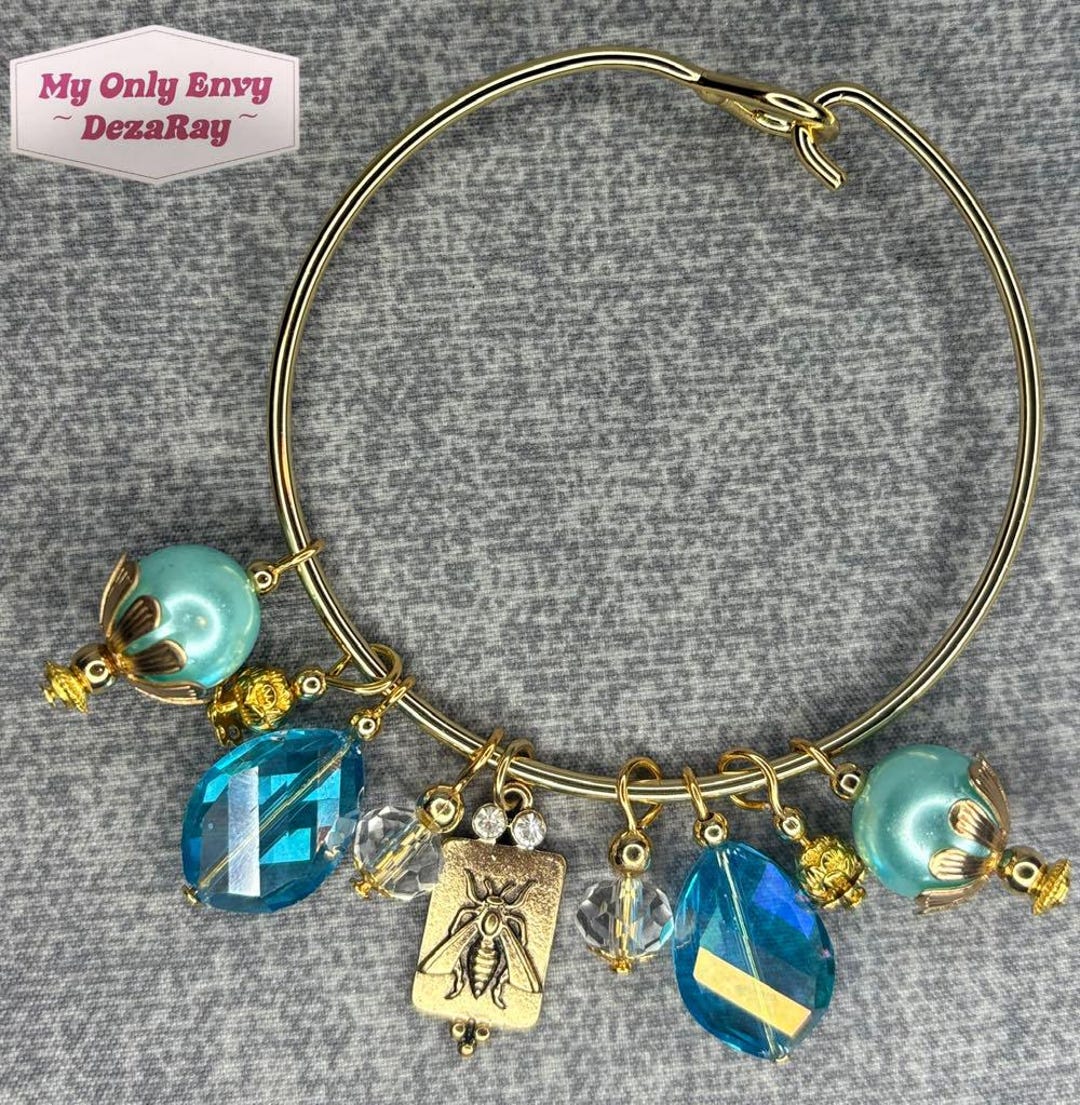 Bangle With Charms - Etsy