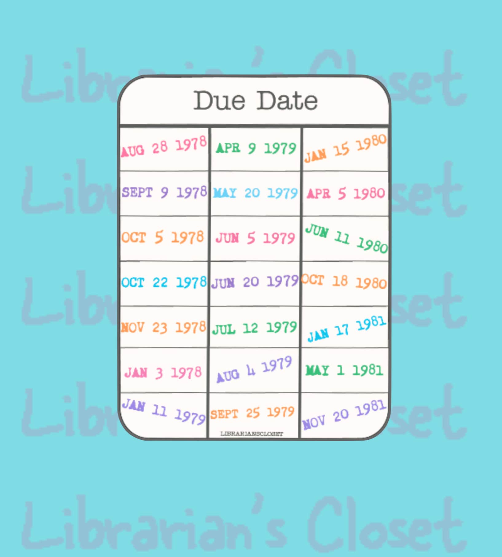 Due Date Sticker - Etsy