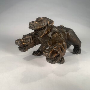 Hand Carved Wood Cerberus Wooden Cerberus Cerberus - Etsy