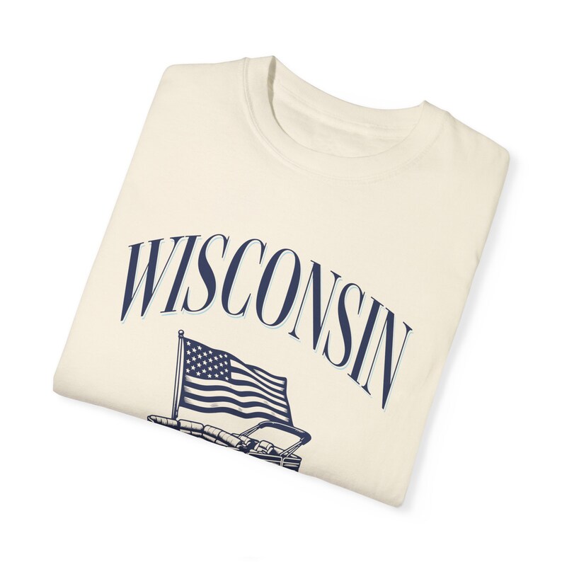 Wisconsin Land of the Pontoons Comfort Colors Unisex Outdoor Adventure ...