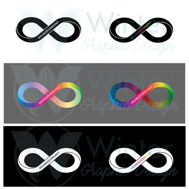 Six Neurodivergent International Infinity Symbols - Etsy