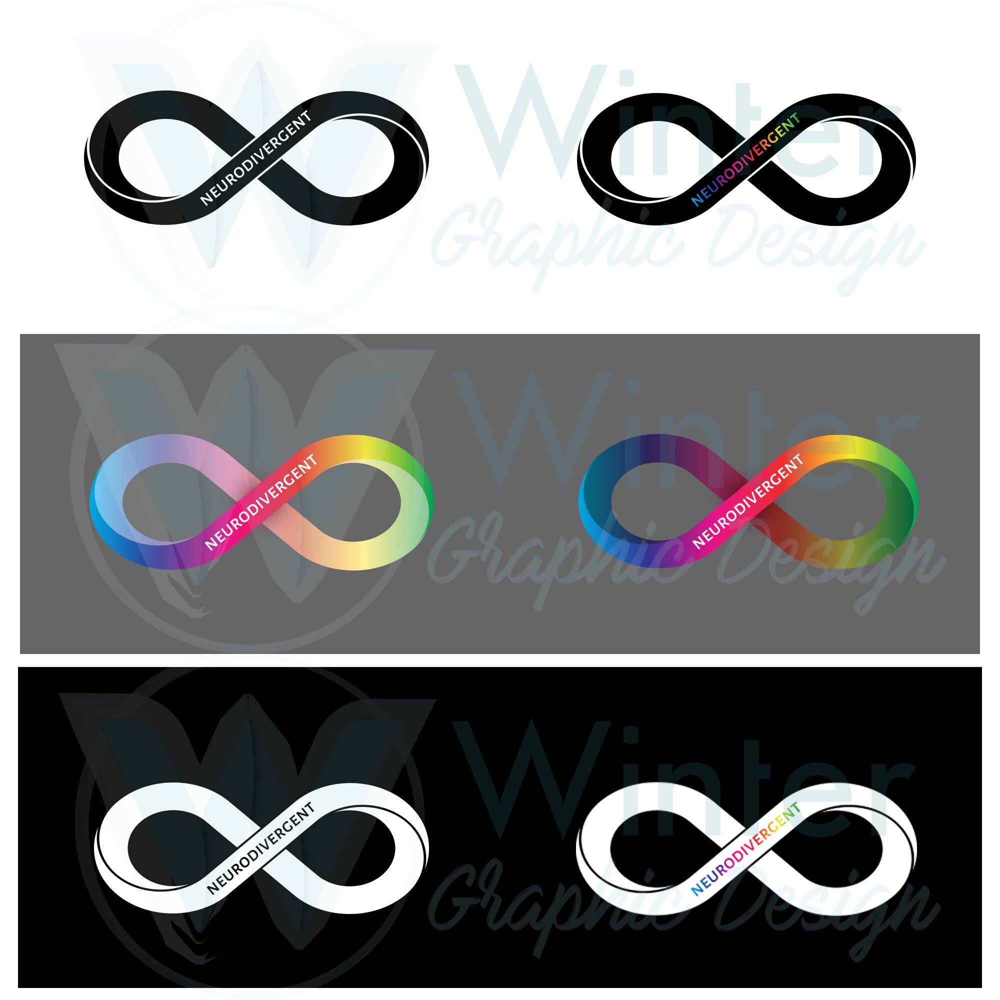 Six Neurodivergent International Infinity Symbols - Etsy