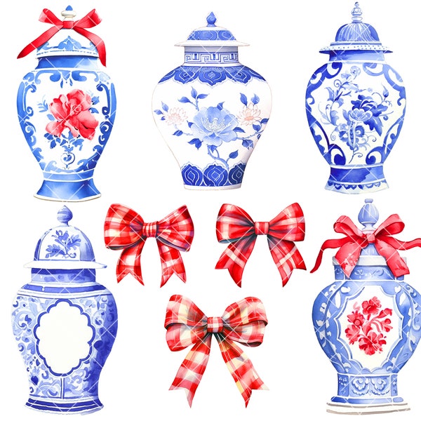 Christmas Chinoiserie Clipart - Etsy