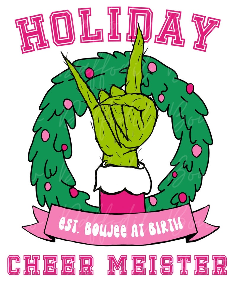 Grinch Cheer Meister PNG DIGITAL Download Christmas Graphic - Etsy