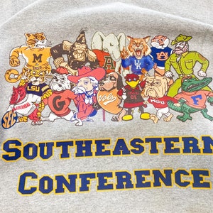 SEC Mascot Graphic Tee, Mascot Crewneck, SEC Game Day Tee, Preppy ...