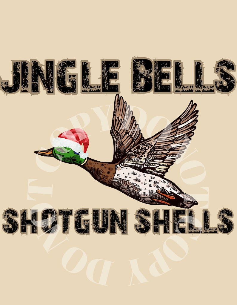 Jingle Bells Shotgun Shells PNG Digital Download Christmas Duck Hunting ...