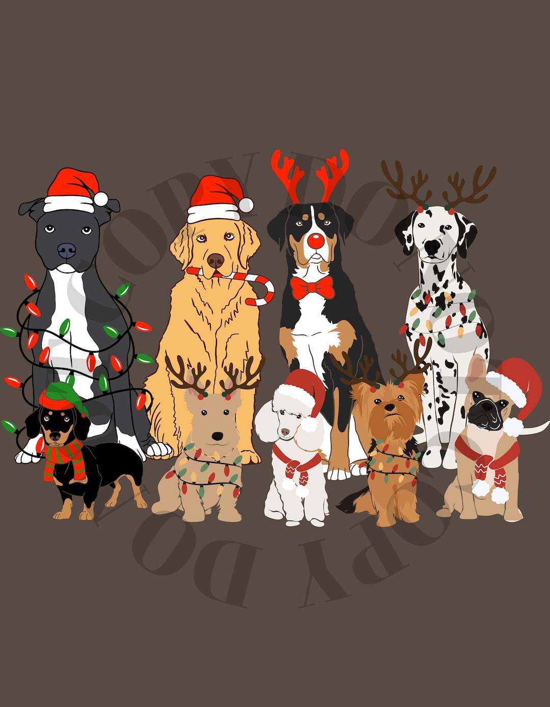 Christmas Dog Png, Dog Owner Christmas Gift, Dog Christmas Design ...