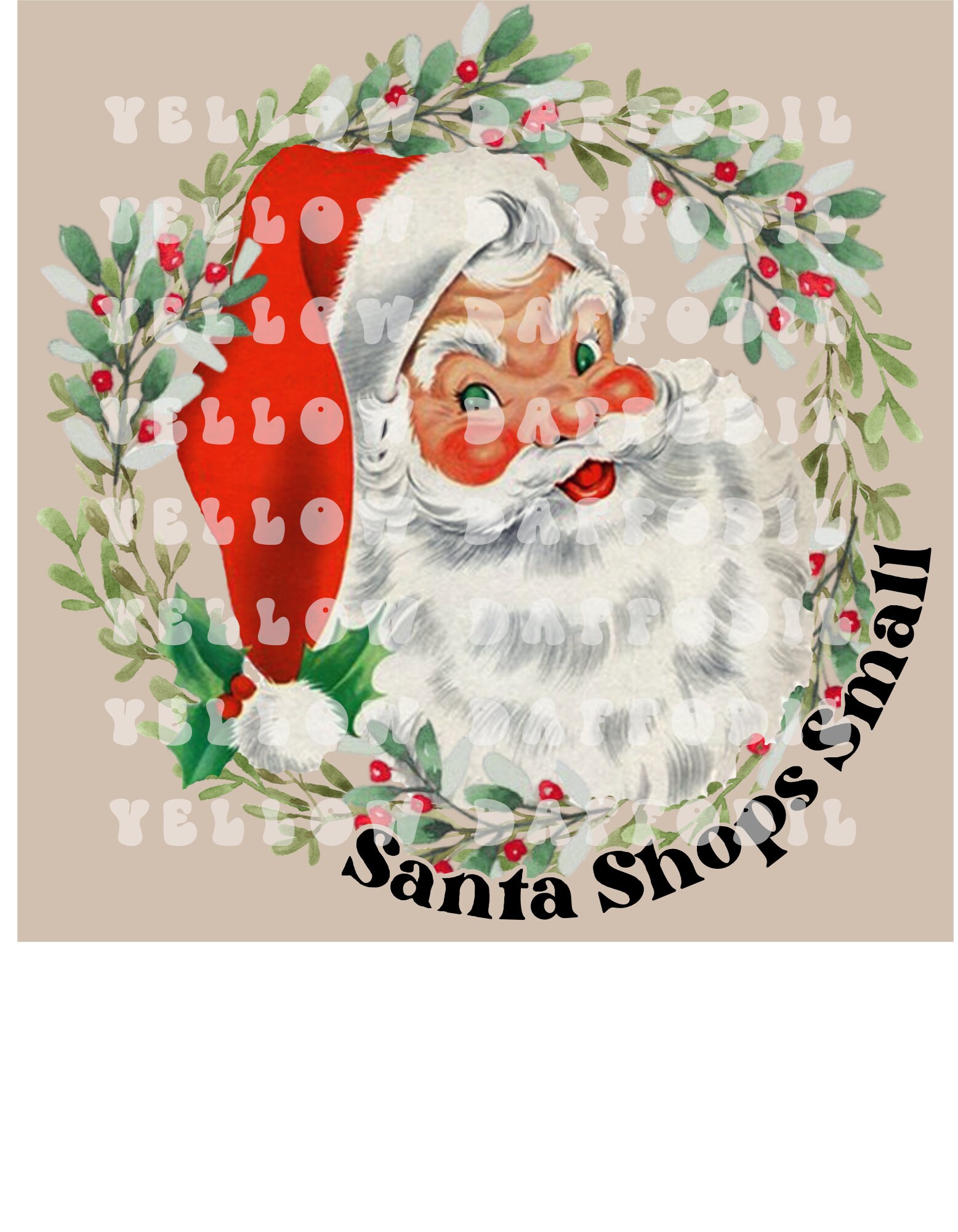 Santa Shops Small Instant PNG Digital Download Sublimation, DTG ...