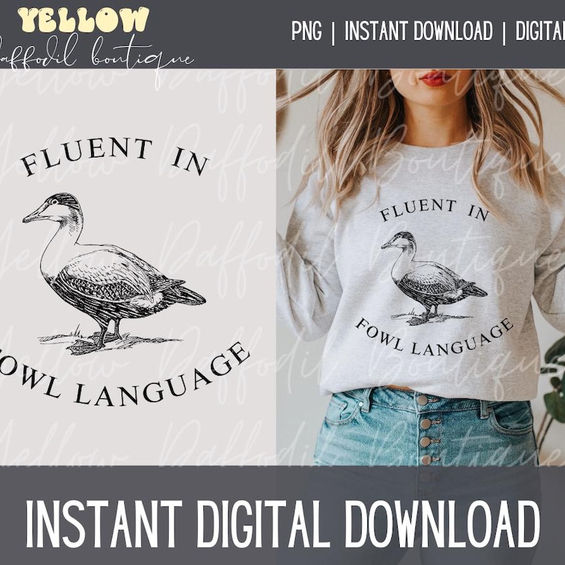 Fluent in Fowl Duck Shirt - Etsy UK