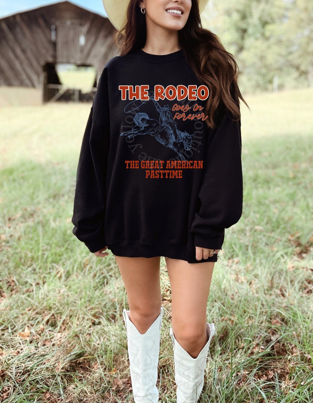 Rodeo Sweatshirt, Retro Cowboy Sweater, Rodeo Sweater, Cowboy Sweater ...