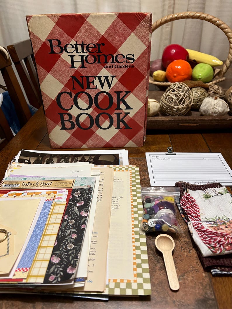 DIY Vintage Better Homes and Gardens New Cookbook Junk Journal Kit ...