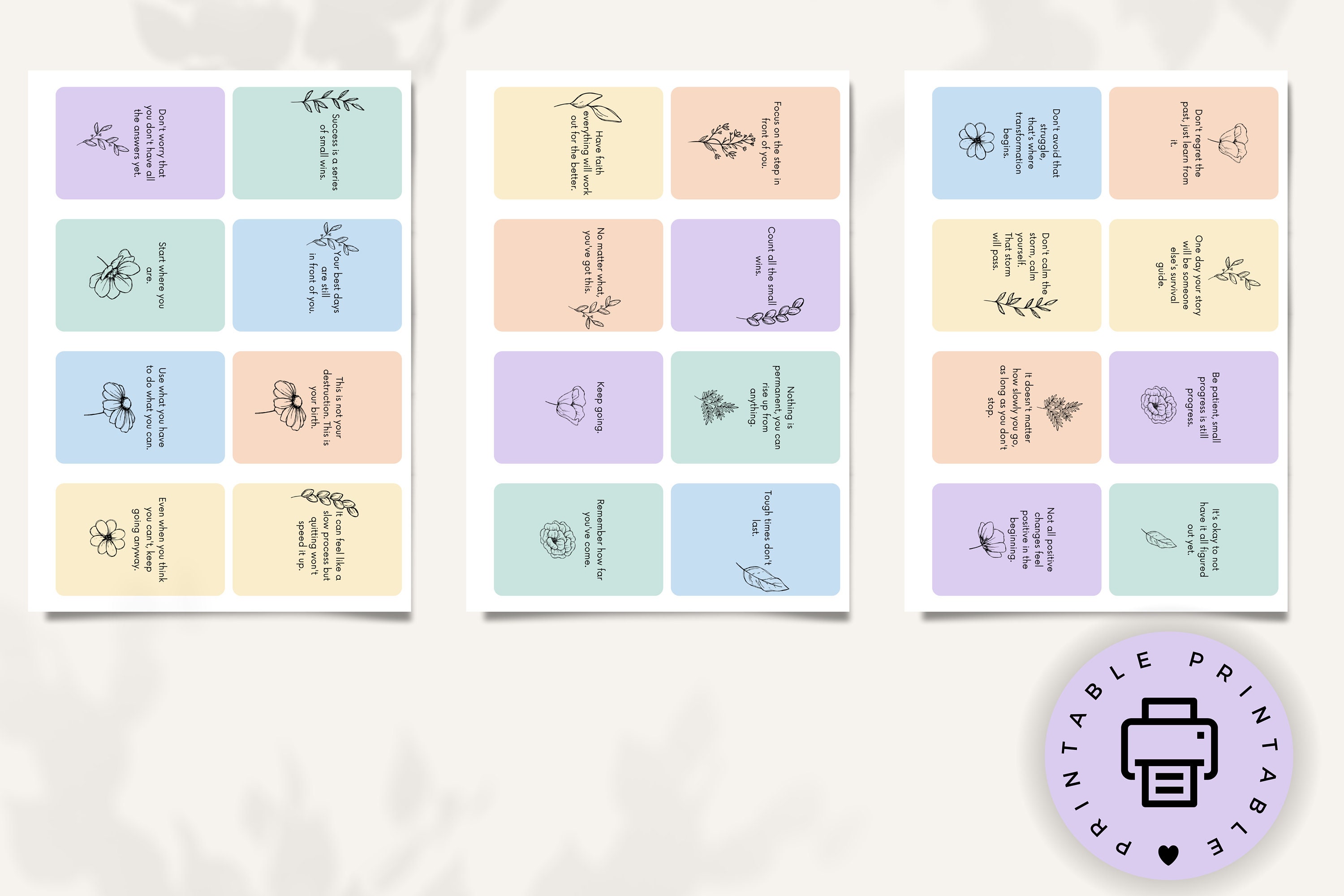 Printable Inspirational Printable Cards Coping With Heartbreak Sadness ...