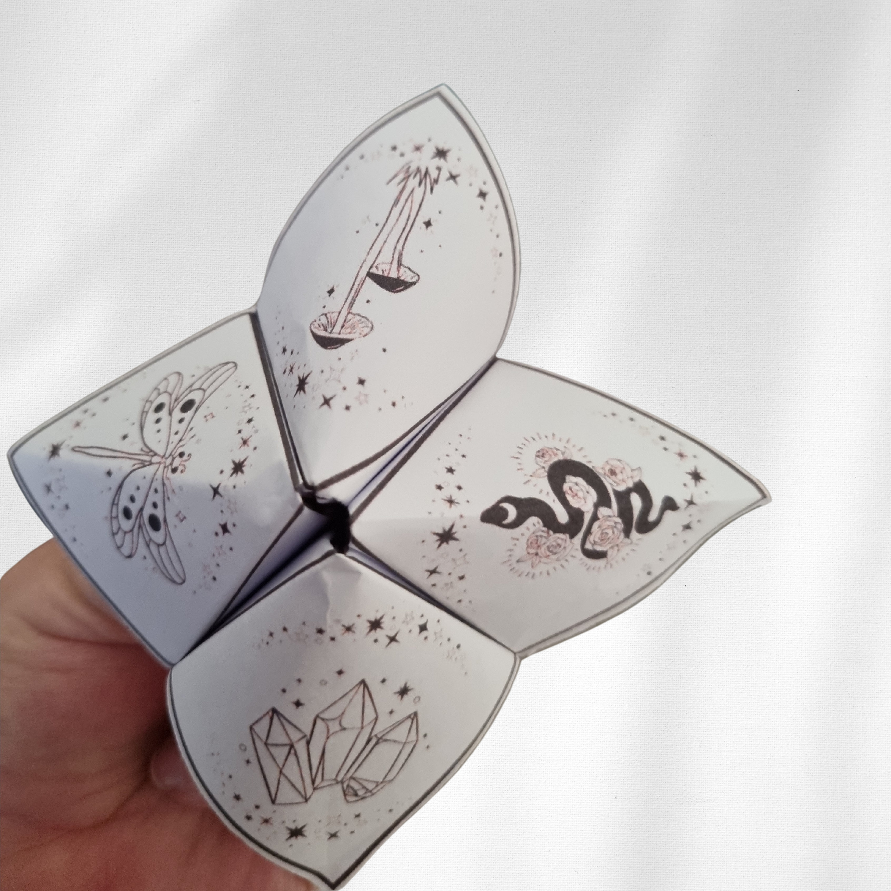 Printable Cootie Catcher, Fortune Teller Game PDF With Instructions ...