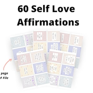 Printable Self Love Affirmation Cards, Self-love Flashcards for Self ...