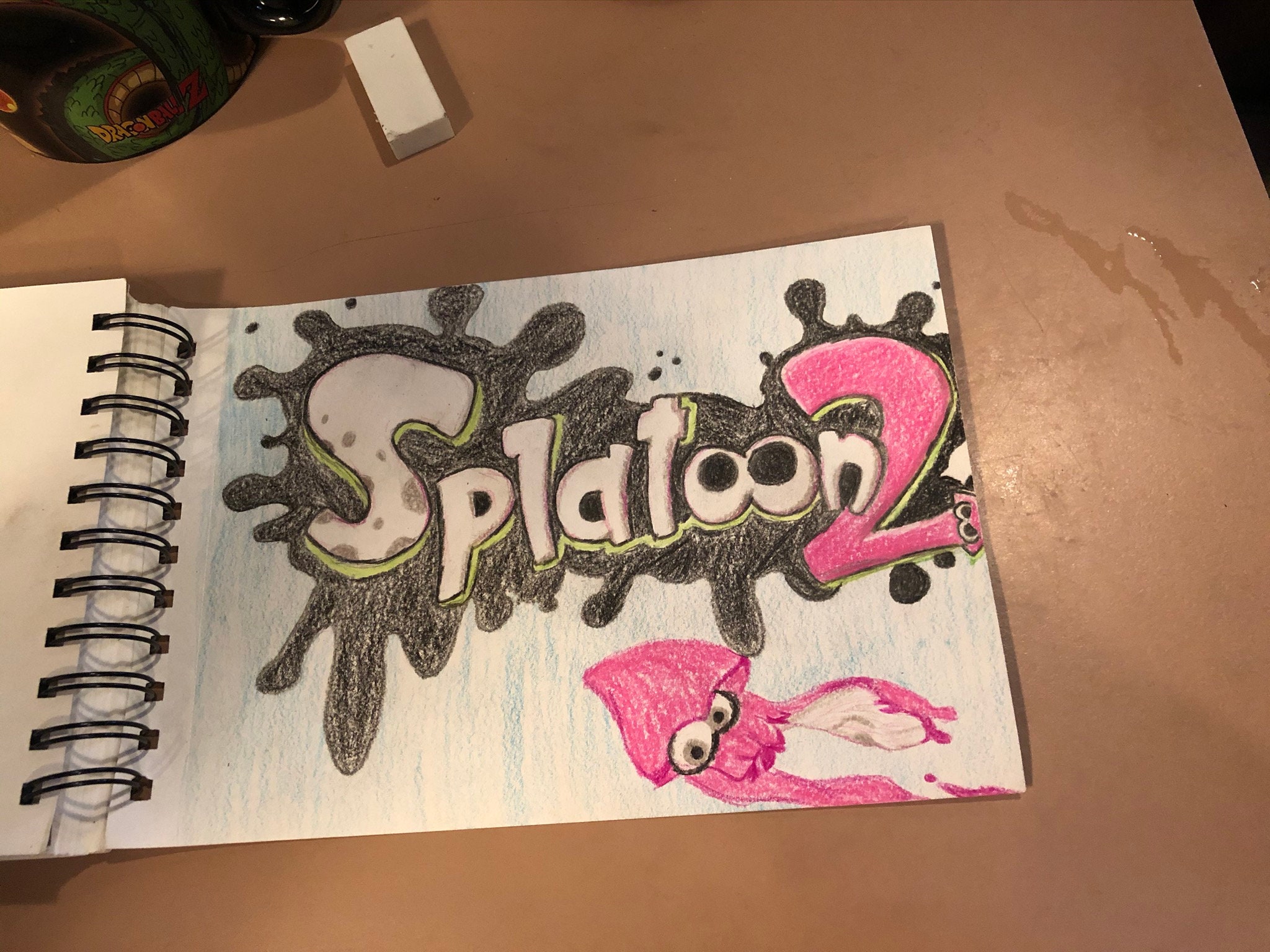 Splatoon 2 Color Pencil Logo Drawing - Etsy