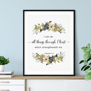 Philippians 4:13 | Bible Verse Wall Art | Scripture Wall Art ...