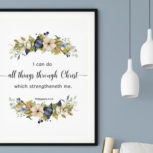 Philippians 4:13 | Bible Verse Wall Art | Scripture Wall Art ...