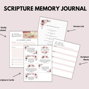 I AM Statements Scripture Memory Journal, Scripture Cards Printable ...
