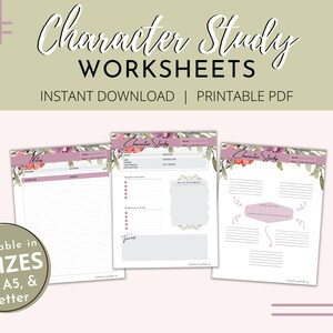 Character Bible Study Guide | Bible Character Worksheets | Bible ...
