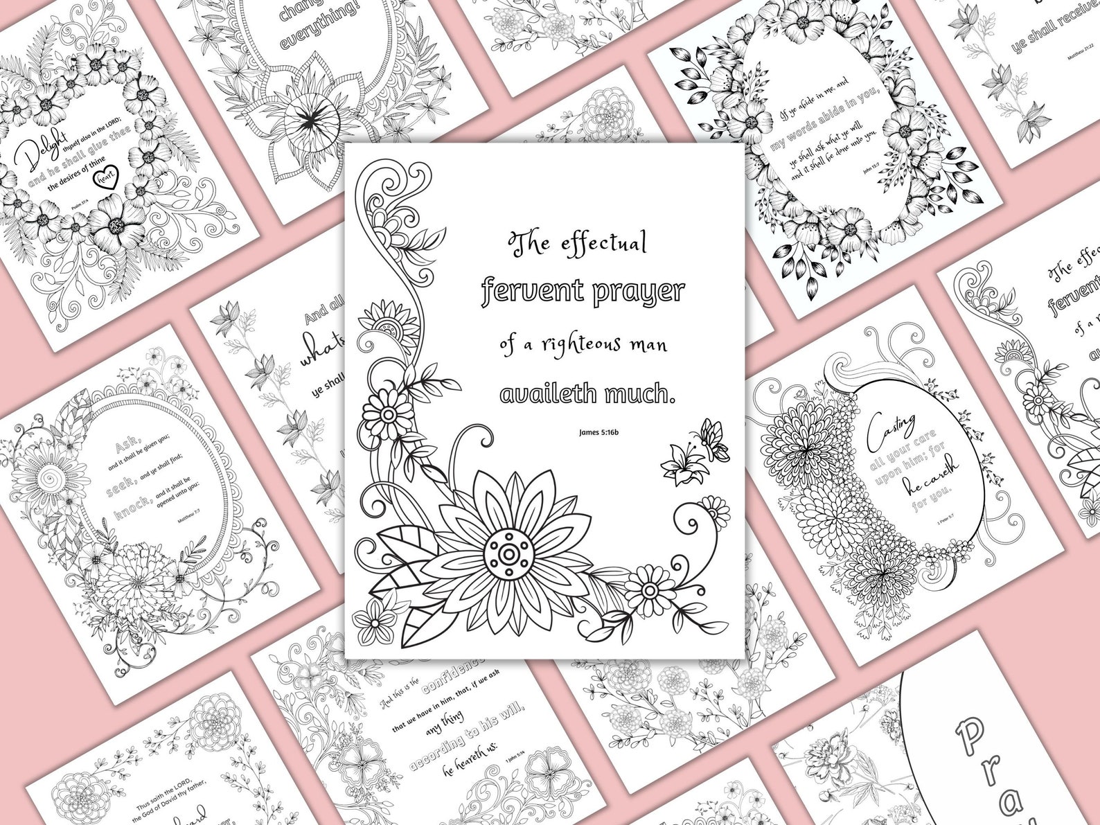 Prayer Promises Bible Coloring Book | Printable Bible Coloring Pages ...