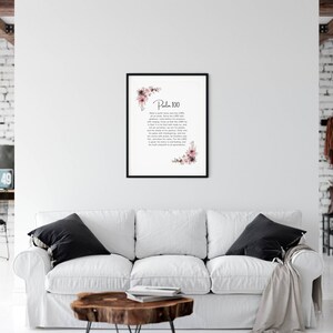 Psalm 100 | Bible Verse Wall Art | Scripture Wall Art | Christian Decor ...