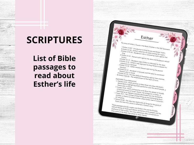Esther Digital Bible Study | Digital Bible Journal | Character Study ...