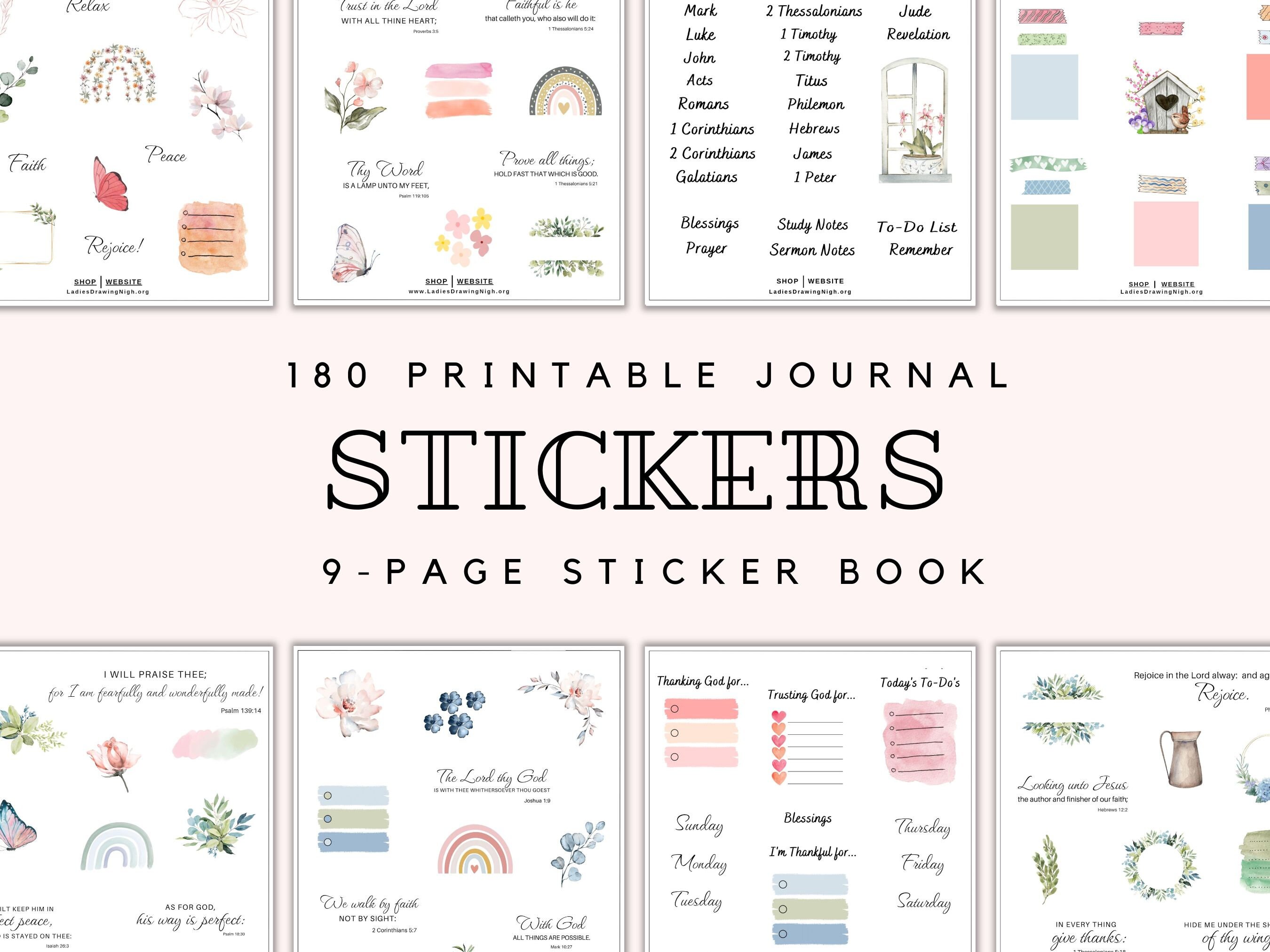 Faith Stickers Printable Pack Journal Stickers Faith Planner Stickers ...